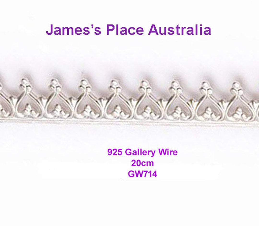 Gallery Wire - 925 Sterling Silver - Various Styles - Etsy Australia
