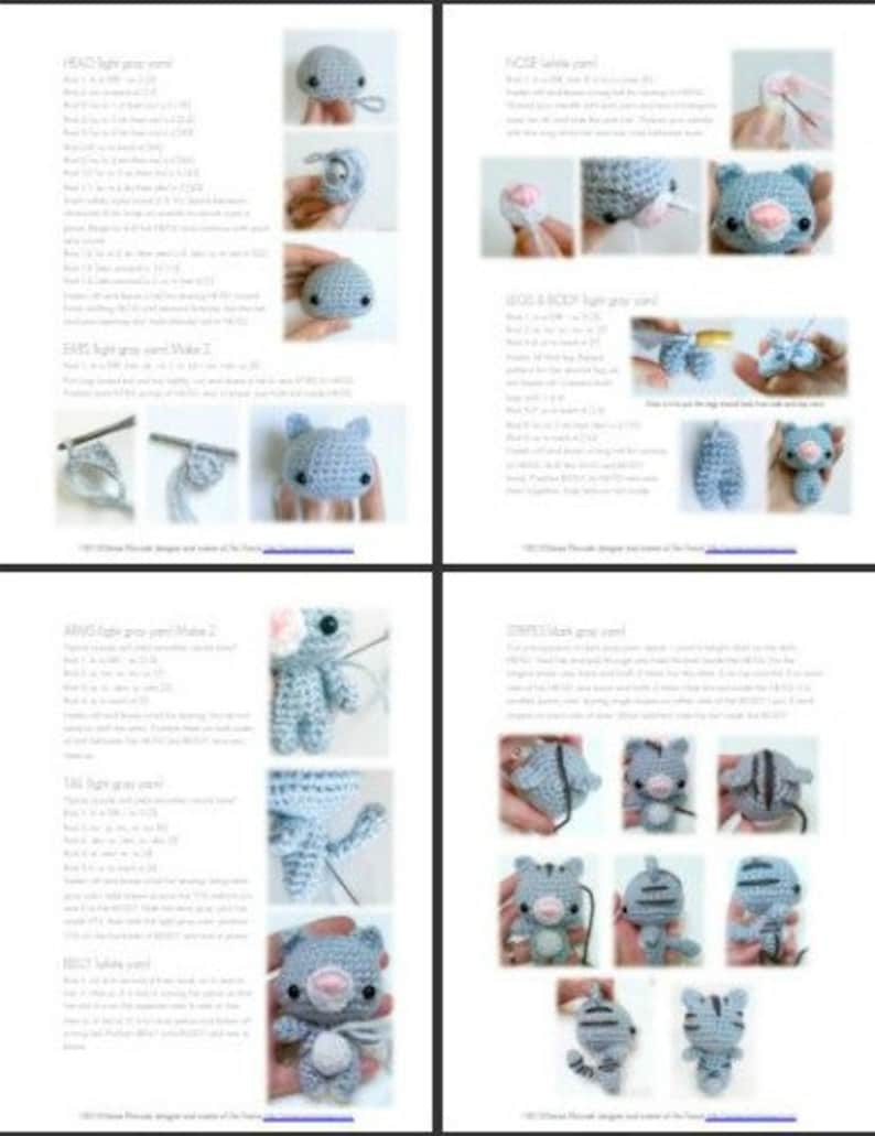 CROCHET PATTERN: Cutie Kitty Cat Amigurumi Pattern / Written | Etsy