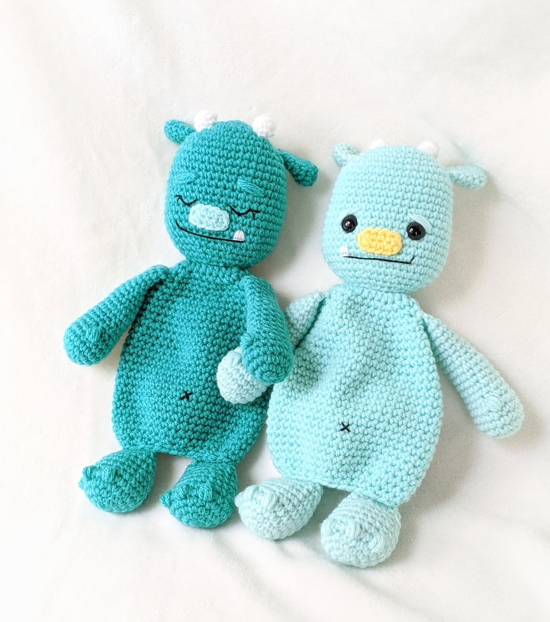 Crochet Monster Lovey Pattern: Amigurumi Baby Comforter (PDF) - Etsy