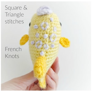 Crochet Fish Pattern, Sunfish, Mola Mola Amigurumi Pattern, Summer Fish ...