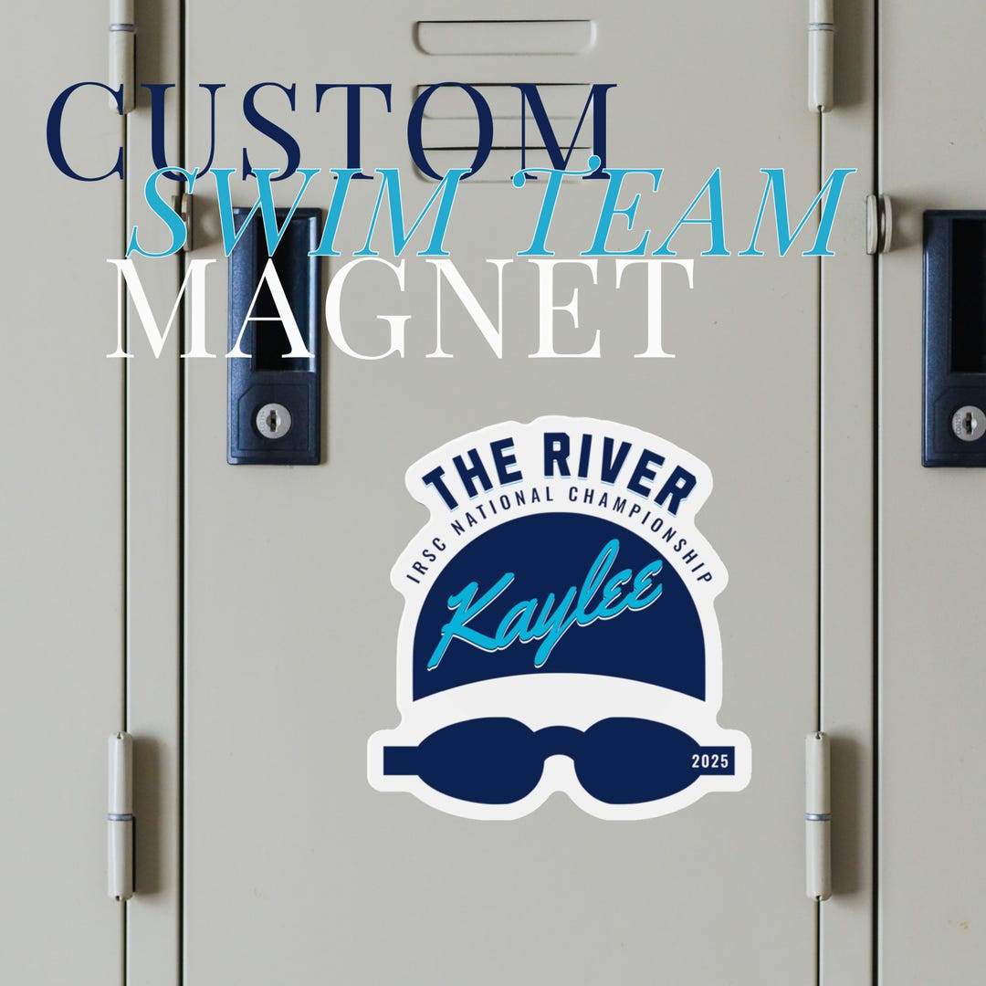 Personalized Swim Team Magnet Custom Swimmer Locker Decoration Swim ...