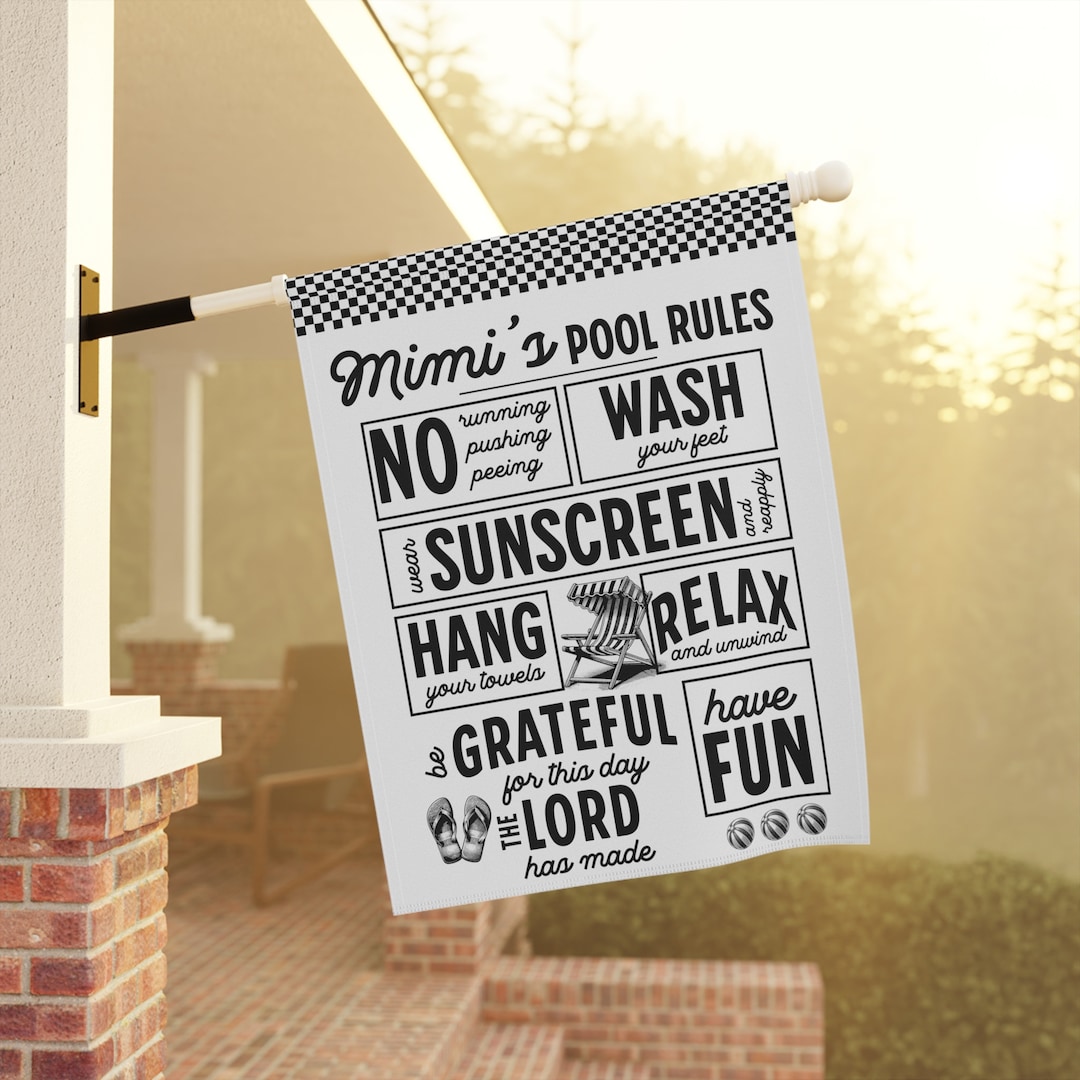 Custom Pool Sign for Swimming Pool Rules, Personalized Backyard Pool ...