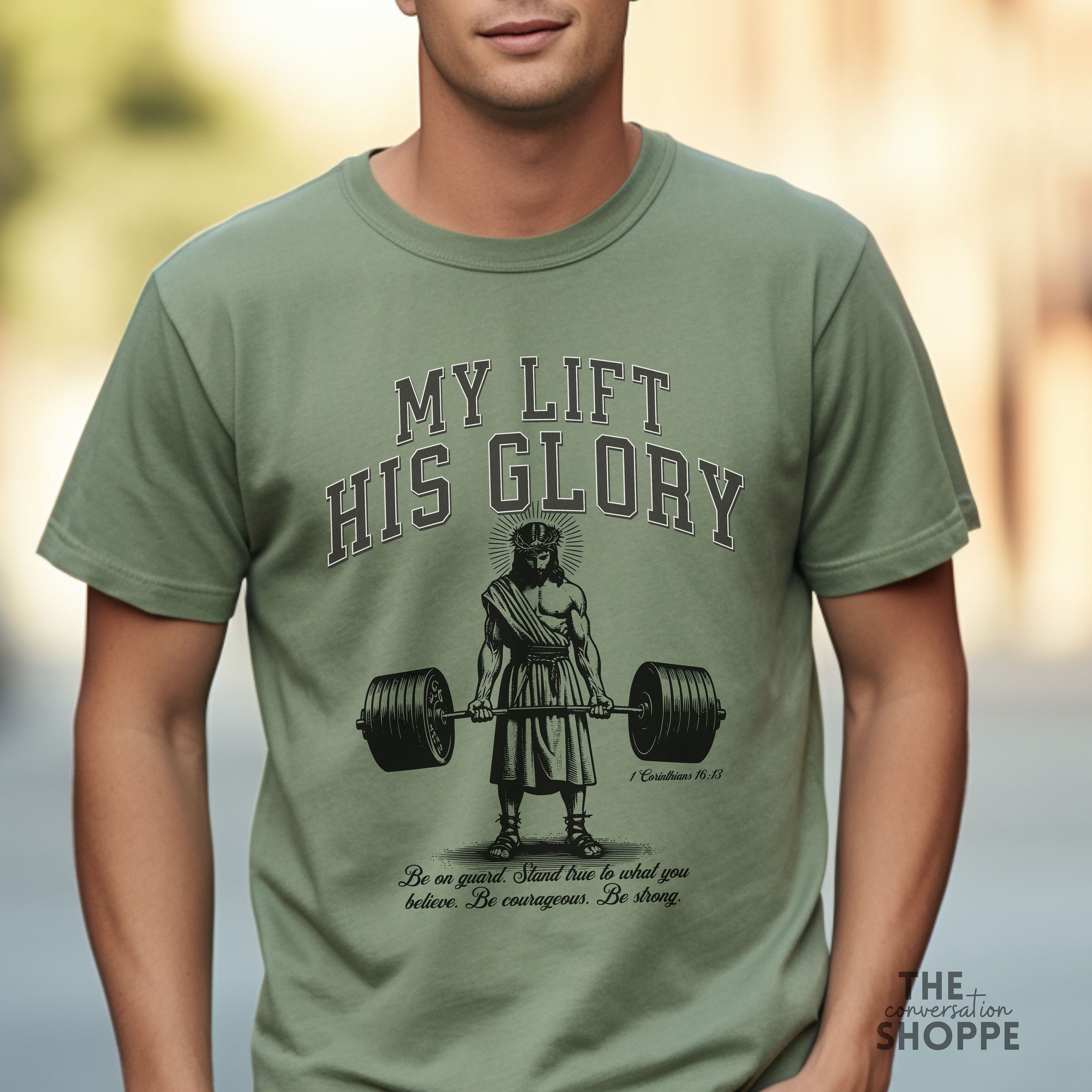 Funny Gym Shirt Jesus Lifting Comfort Colors, Christian Streetwear ...