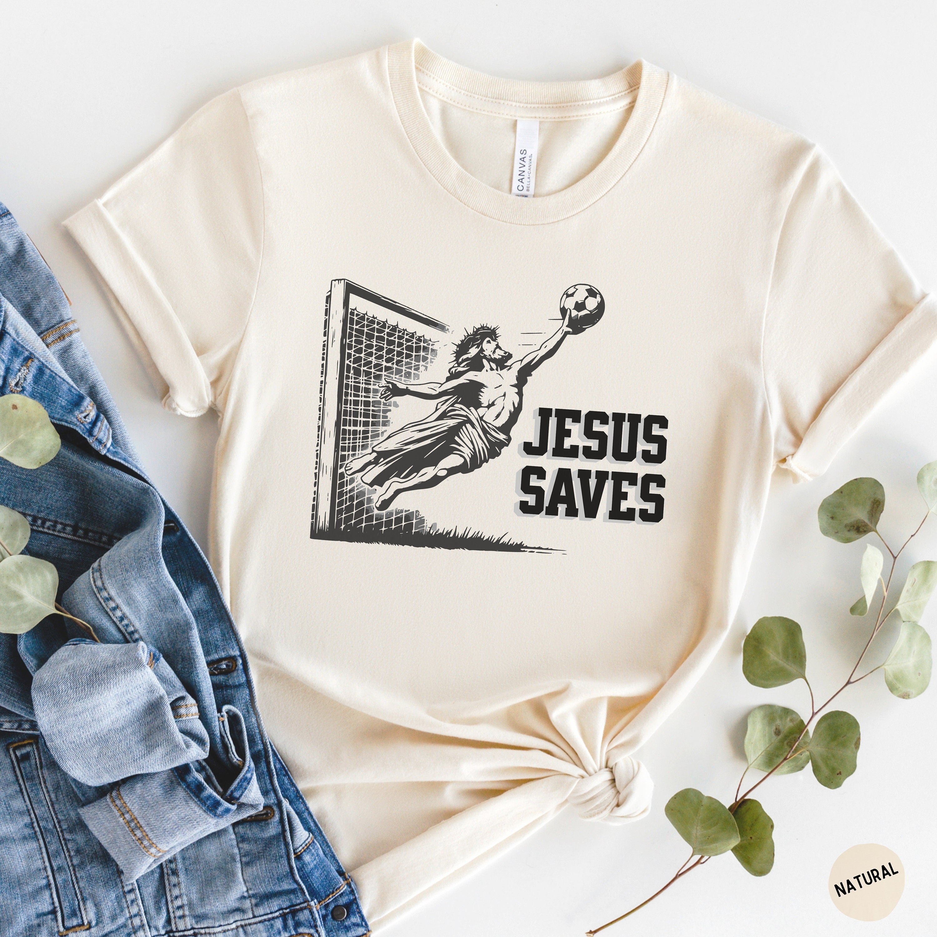 Jesus Saves Soccer Player Gift, Funny Jesus Shirt for Soccer Enthusiast ...