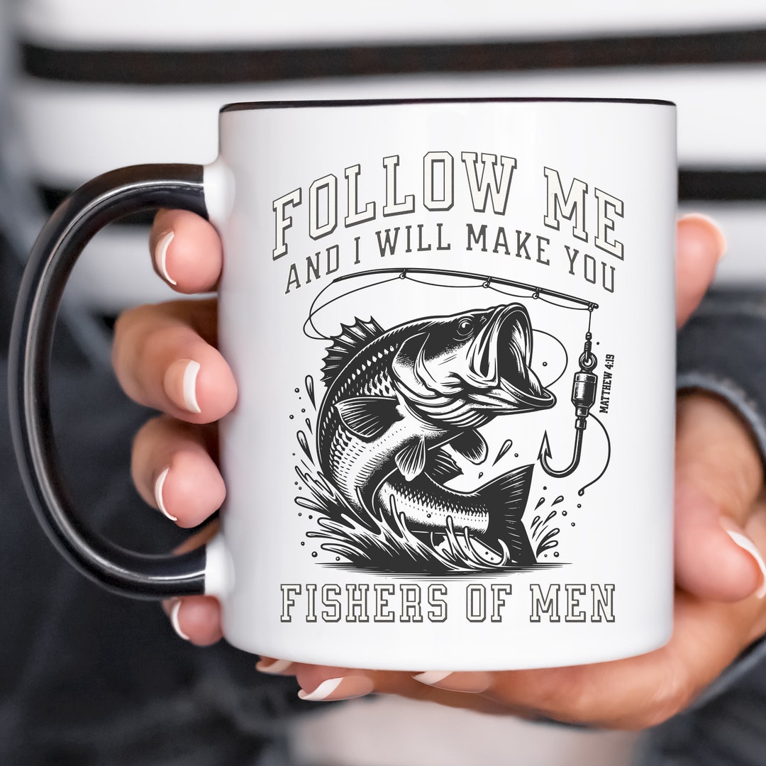 Jesus Mug Gift Fishers of Men Scripture Cup Gift Christian Men Bible ...