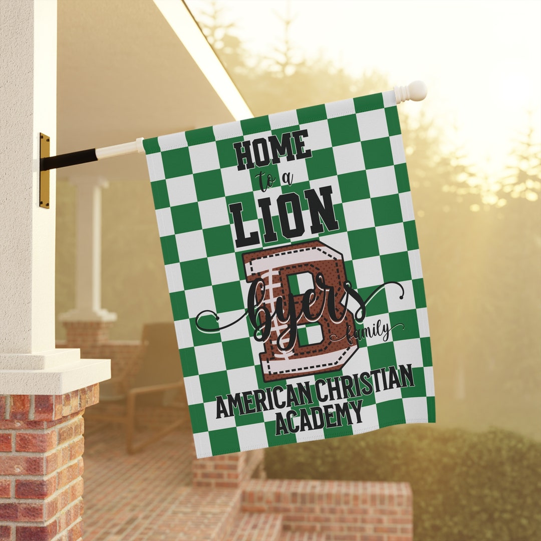 CUSTOM Football High School Flag Checkerboard Team Color Personalizable ...