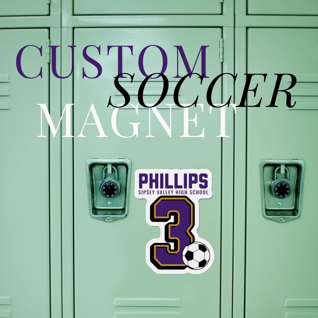 Personalized Soccer Magnet School Locker Decoration Soccer Player ...