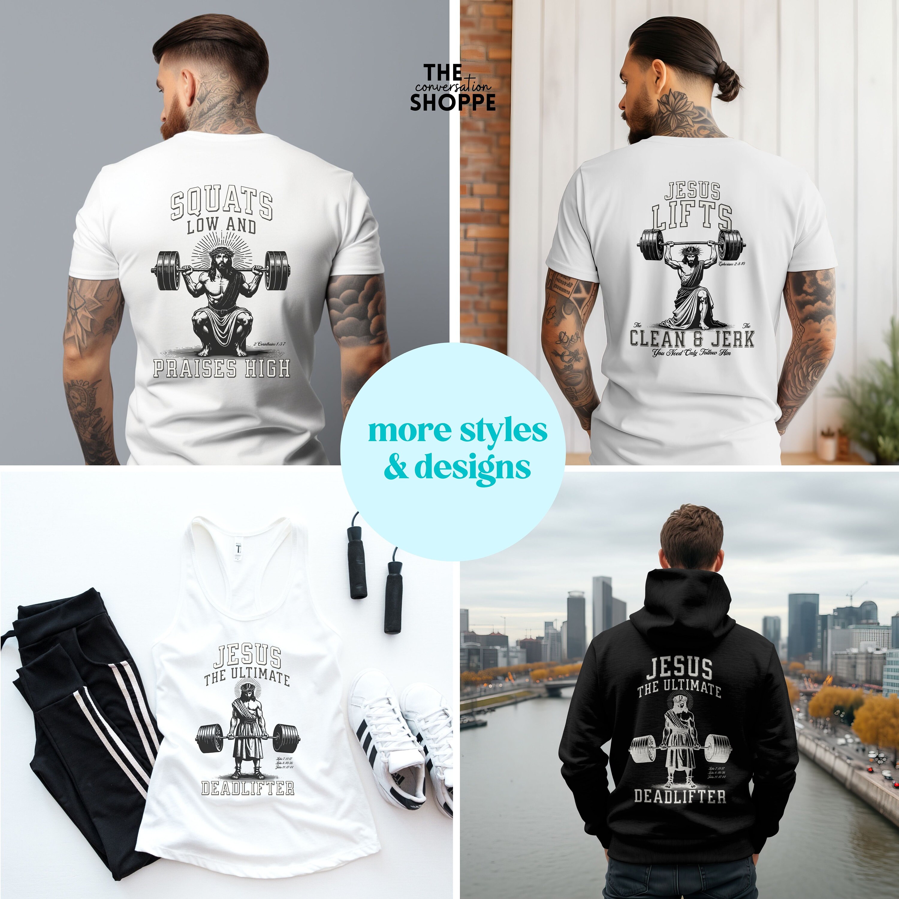 Jesus Ultimate Deadlifter Kiss-cut Waterproof Vinyl Decals Scripture ...