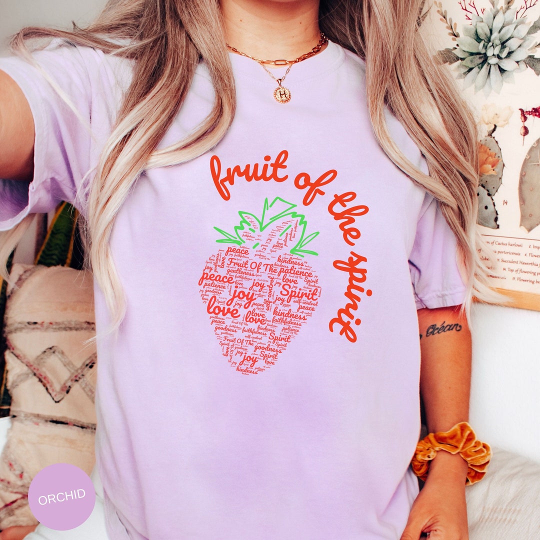 Fruit of the Spirit, Strawberry, Bible Verse Shirt, Gift for Christian ...
