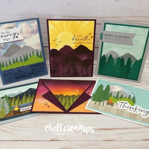 Handmade Mountain Adventure Greeting Cards: Scenic Adventure Stampin ...
