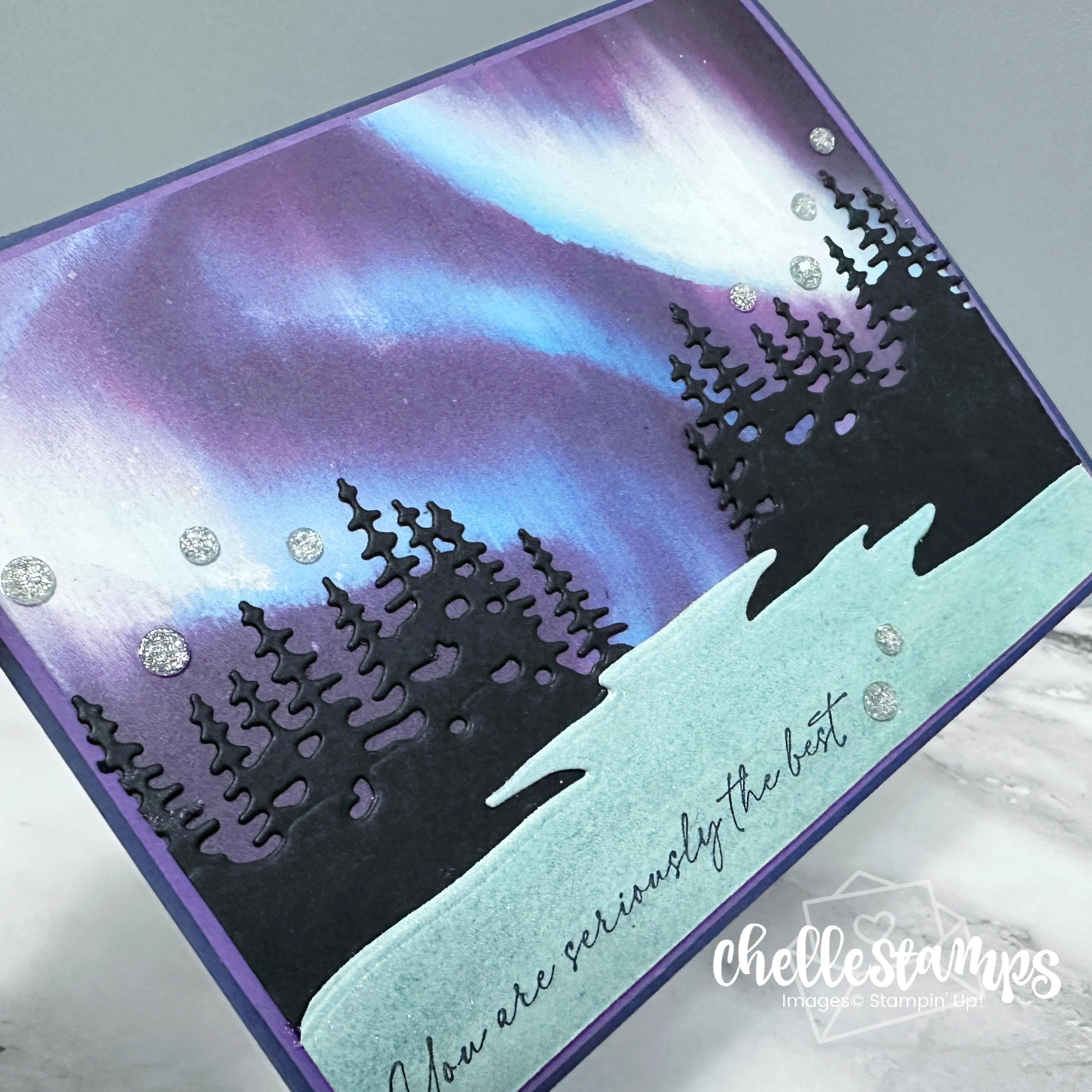 Handmade Stampin' Up! Lights of Aurora Greeting Cards Thinking of You ...