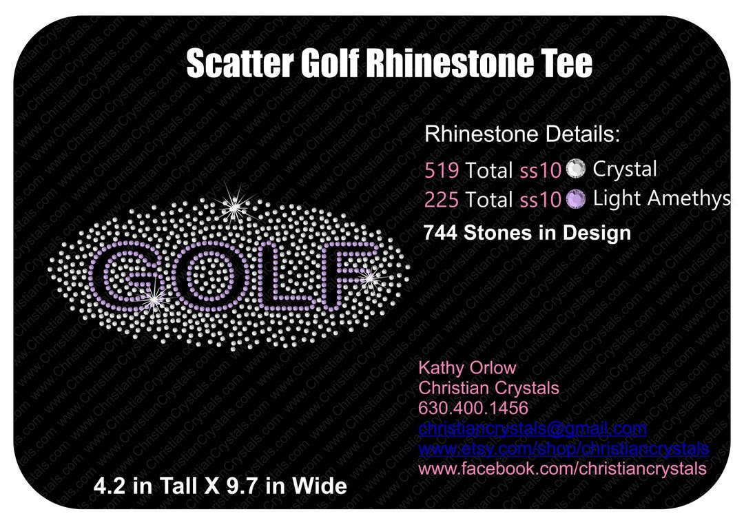 Scatter Golf Rhinestone Tee - Etsy