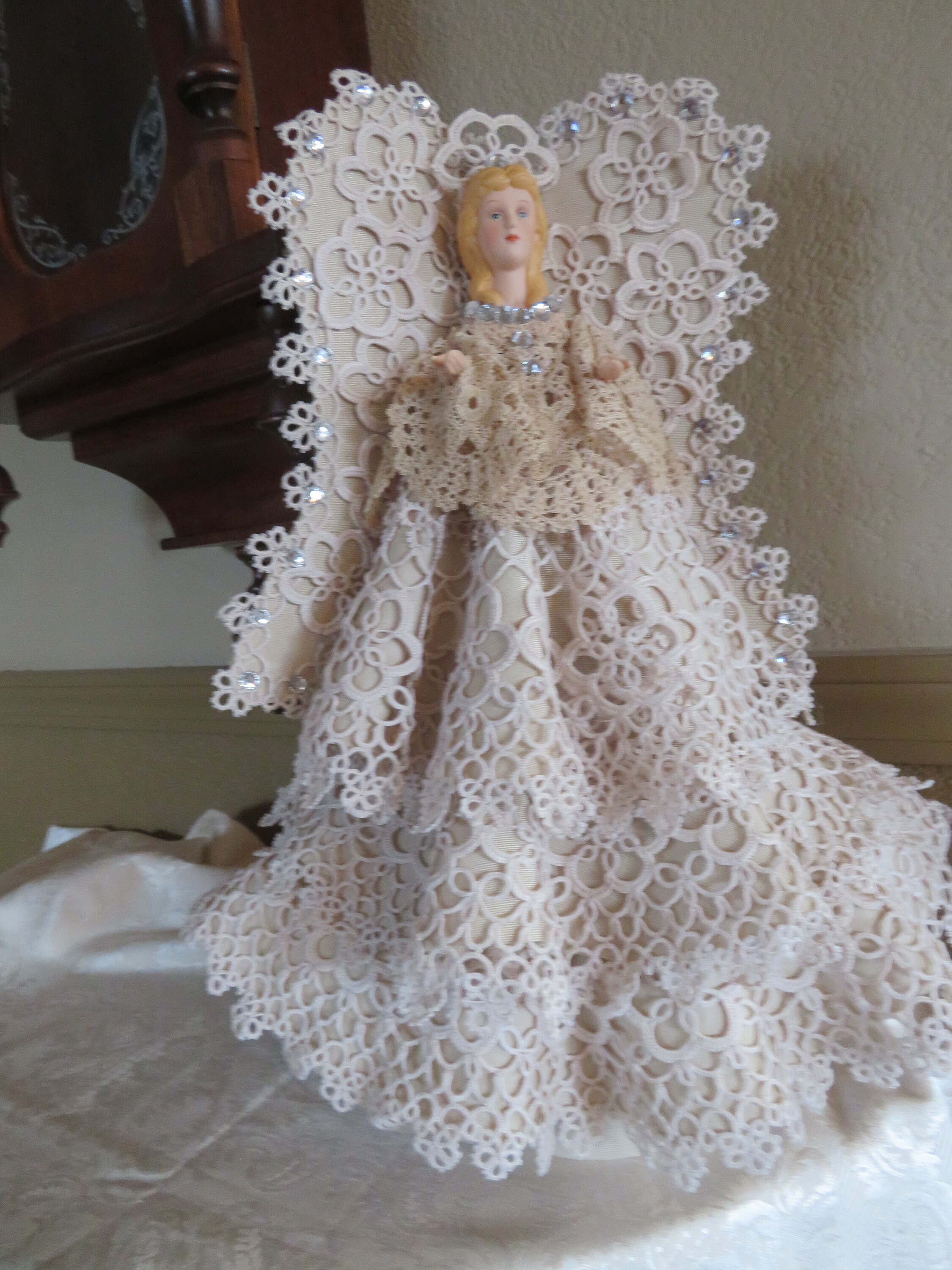 Vintage Tatted Angel - Etsy