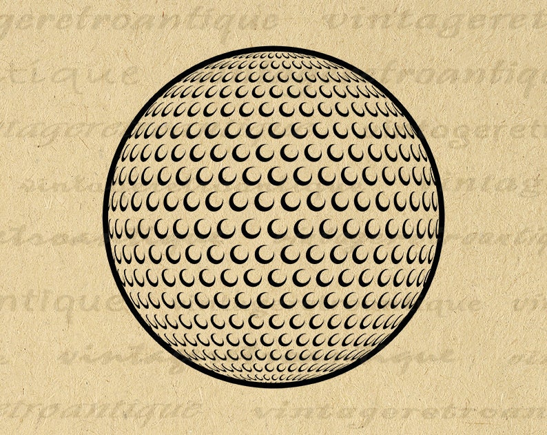 Golf Ball Graphic Printable Image Digital Golfing Download Artwork ...