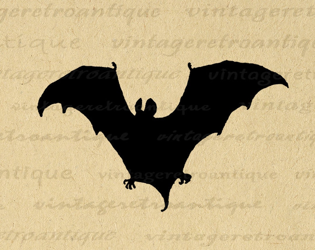 Printable Bat Image Halloween Bat Silhouette Graphic Digital Download ...