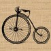 Antique High Wheel Bicycle Printable Digital Download Illustration ...
