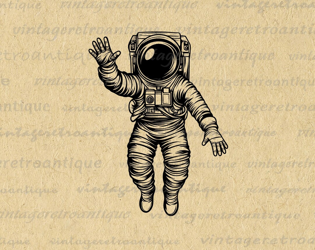 Astronaut Floating in Space Digital Art Printable – Space-themed Decor ...