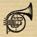 Printable Digital French Horn Graphic Music Instrument French Horn ...