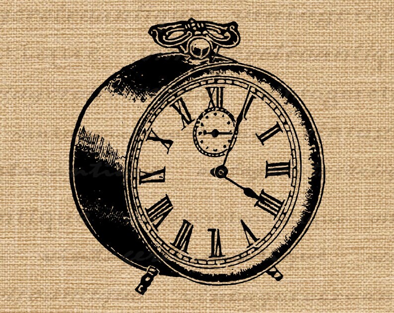 Alarm Clock Graphic Image Digital Illustration Printable - Etsy
