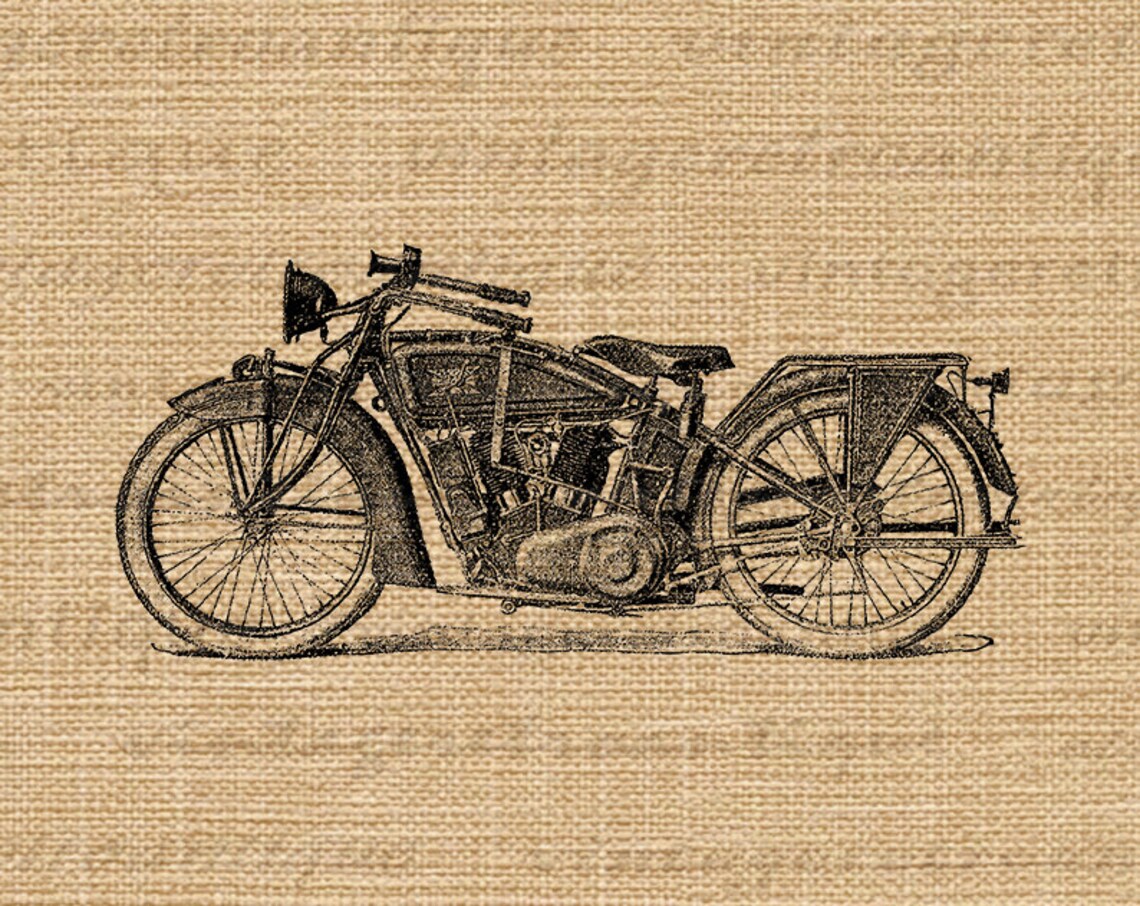 Digital Classic Motorcycle Graphic Image Illustration Download ...