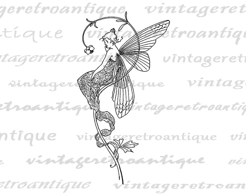 Fairy Digital Image Fairy Graphic Illustration Download | Etsy