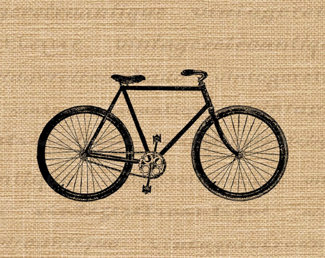 Digital Image Bicycle Printable Bike Graphic Illustration - Etsy