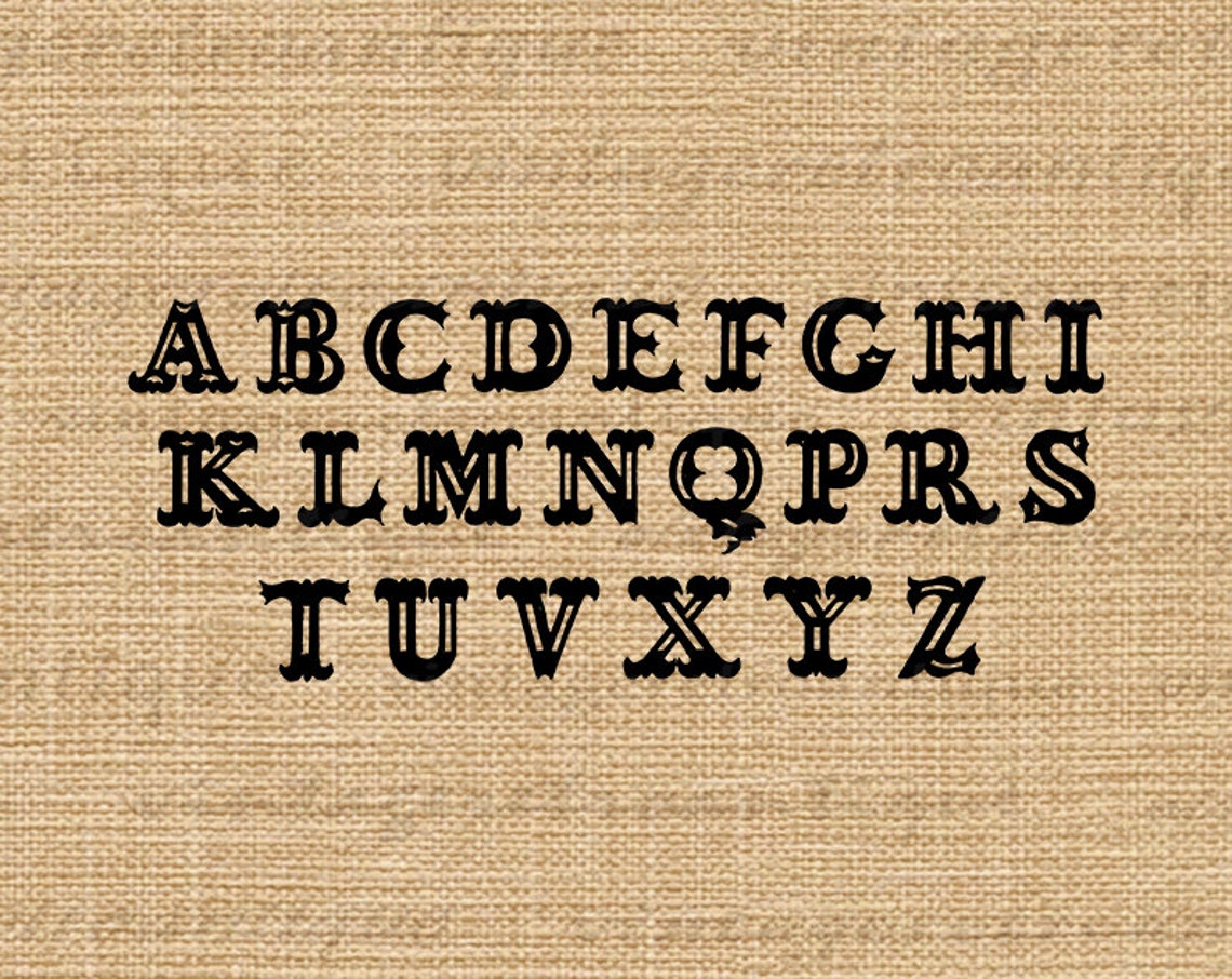 Printable Western Alphabet Download Letters Digital Image - Etsy