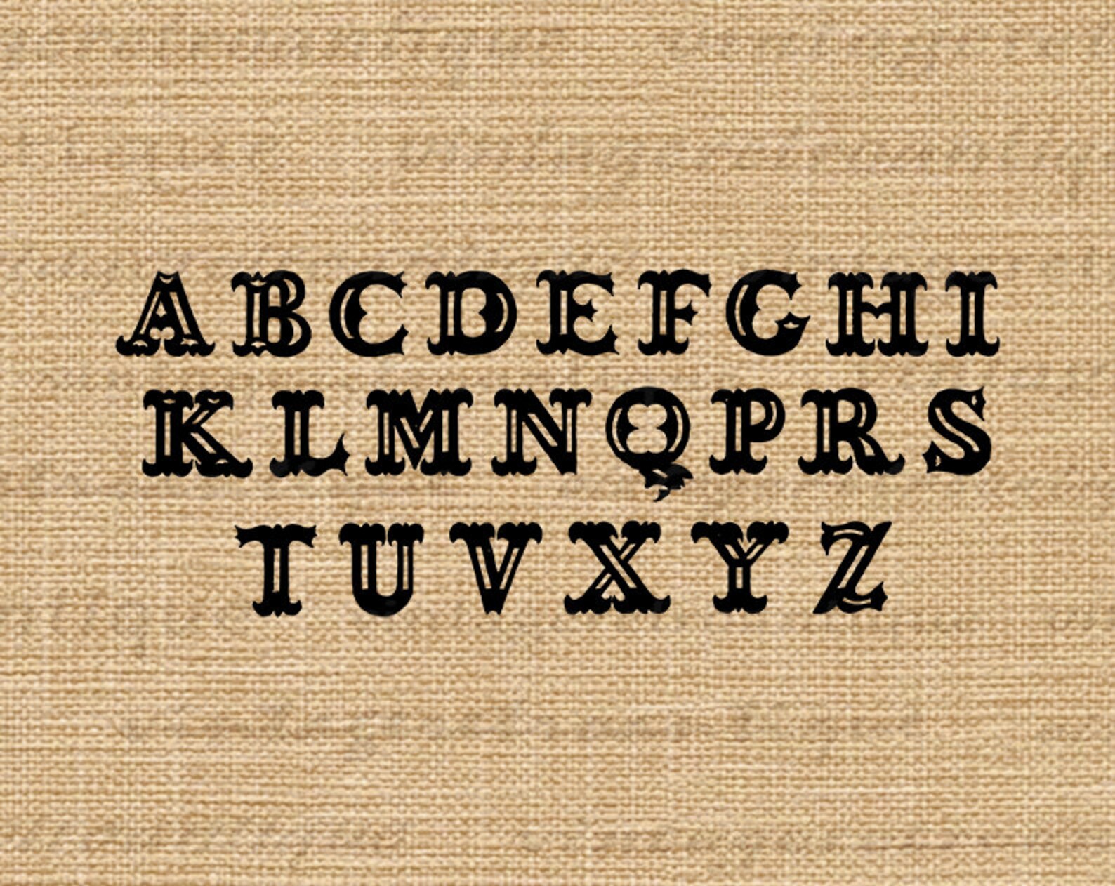 Printable Western Alphabet Download Letters Digital Image - Etsy