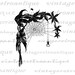 Printable Digital Spider Web and Spider Graphic Image Download Antique ...