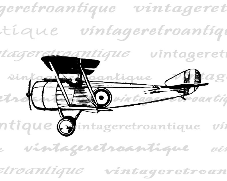 Old Airplane Digital Image Printable Antique Plane Instant - Etsy