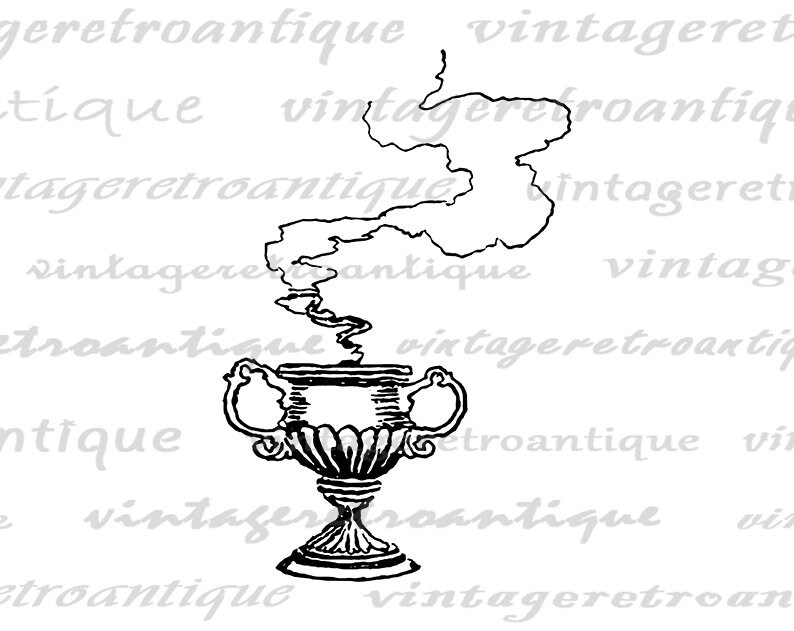 Printable Graphic Magic Lamp Genie Lamp Digital Download Image Artwork ...
