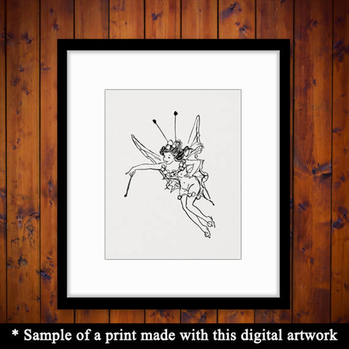 Antique Fairy Printable Graphic Download Illustration Digital Image ...