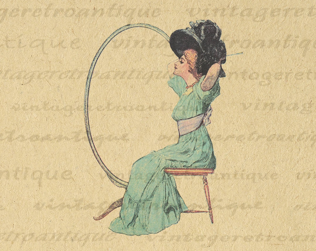 Printable Digital Classy Woman Girl Lady Download Color Illustration ...