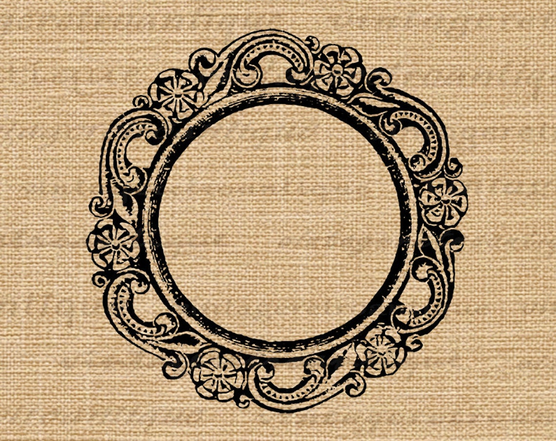Printable Digital Elegant Circle Frame Graphic Design - Etsy