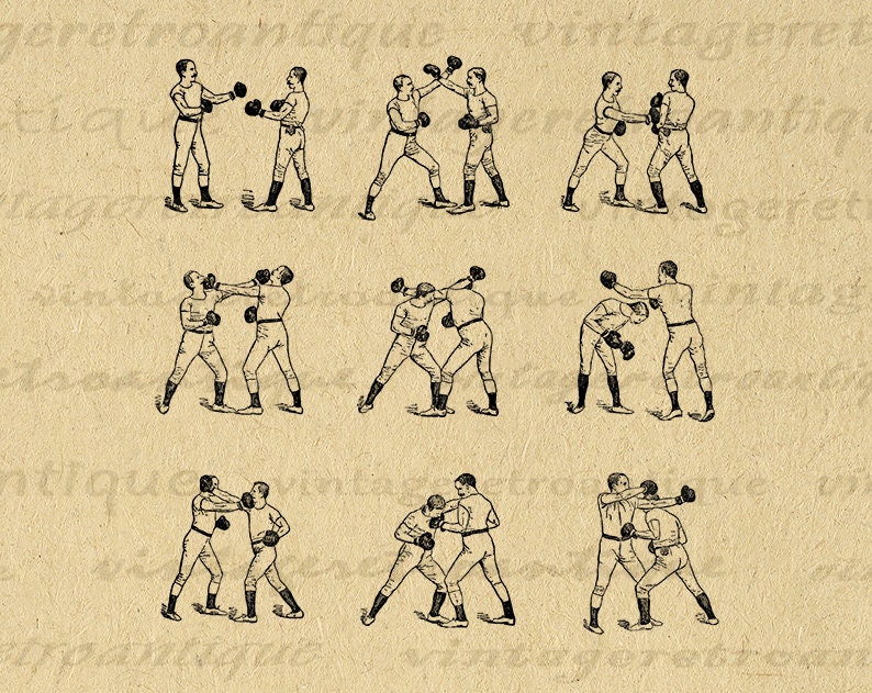 Boxers Collage Sheet Printable Image Graphic Boxing Download - Etsy