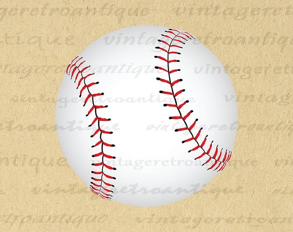 Digital Baseball Printable Image Baseball Ball Art Download | Etsy
