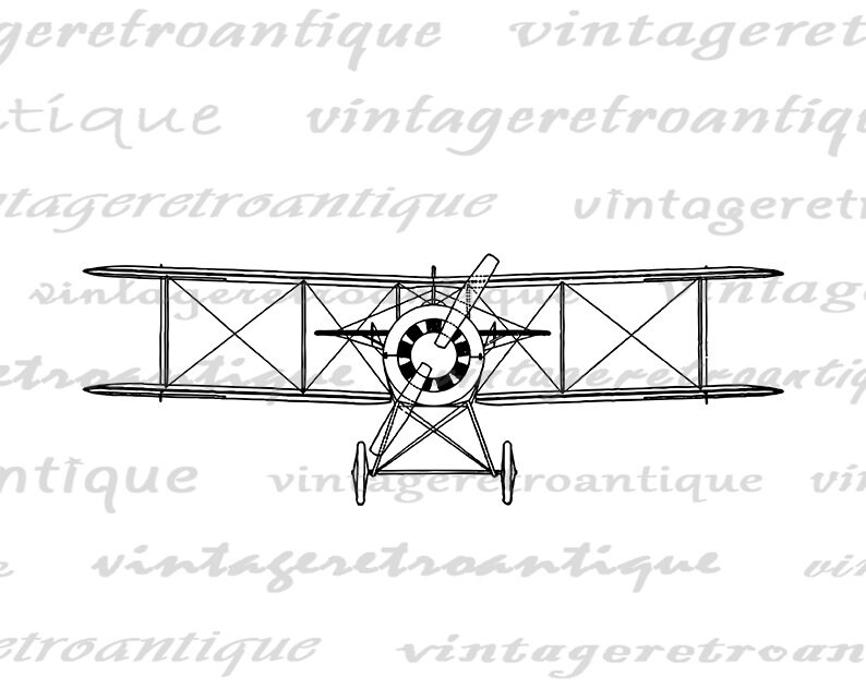 Digital Printable Vintage Airplane Graphic Old Fashioned Plane - Etsy