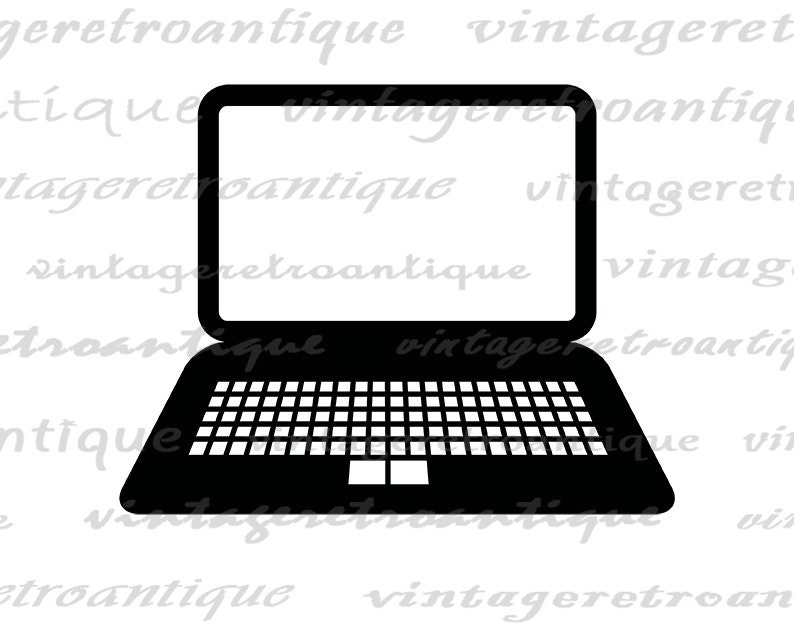 Laptop Computer Image Digital Printable Graphic Download Artwork ...