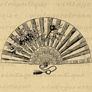 Printable Image Chinese Fan Download Oriental Style Fan Illustration ...