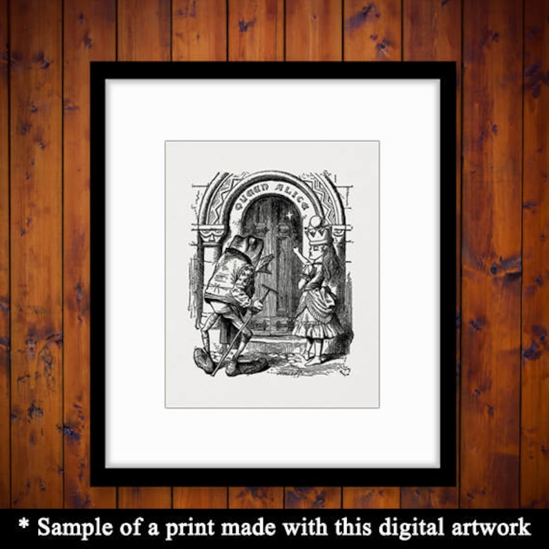 Alice in Wonderland Alice and the Frog Printable Graphic Digital Image ...