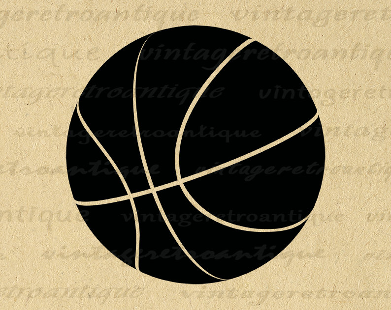 Digital Printable Basketball Image Download Sports Graphic Artwork ...