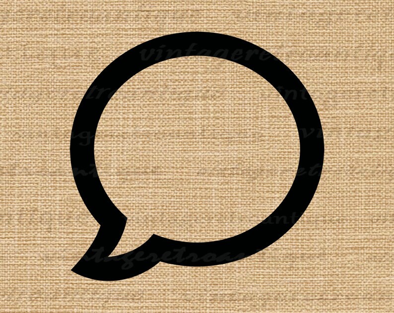 Printable Digital Talk Bubble Graphic Think Chat Speech Icon - Etsy