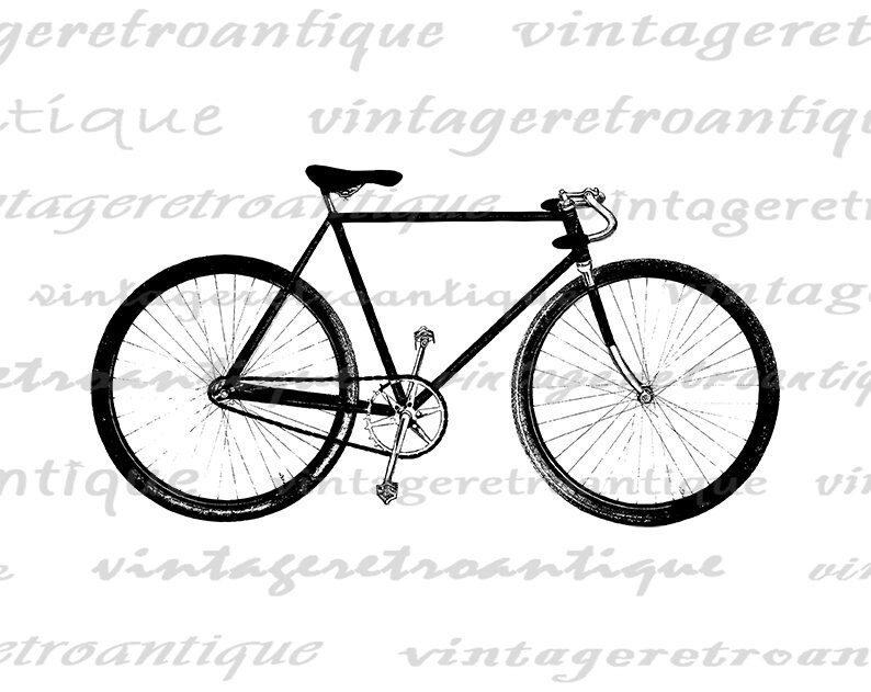 Digital Printable Antique Bike Graphic Vintage Bicycle - Etsy