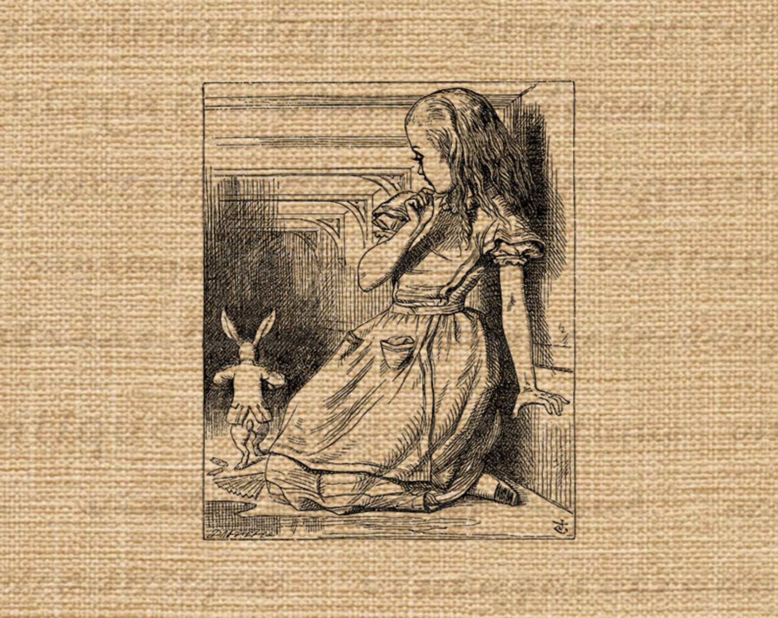 Alice in Wonderland Printable Image Graphic Alice Growing - Etsy