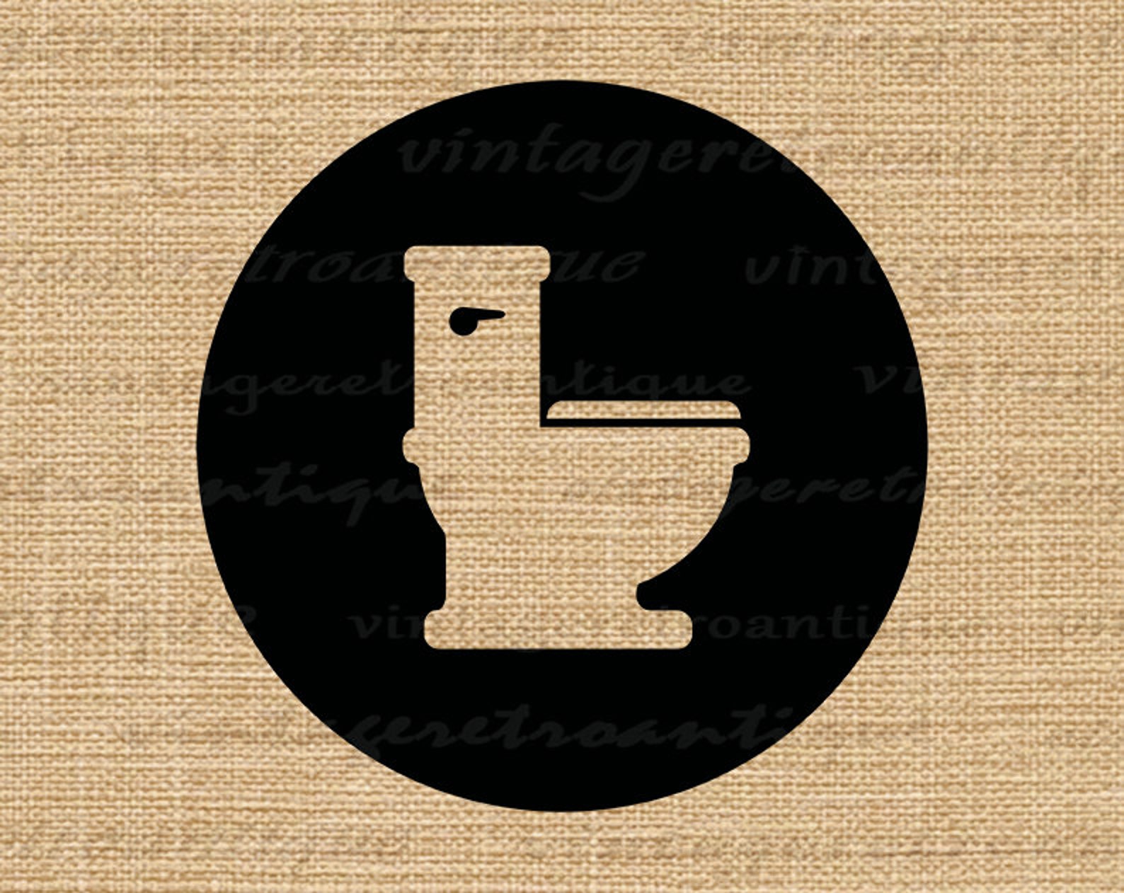 Toilet Image Graphic Printable Bathroom Icon Digital Download ...