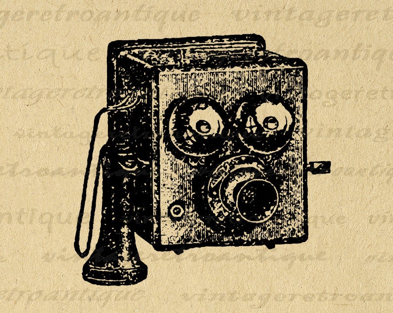 Antique Telephone Digital Image Printable Phone Illustration - Etsy