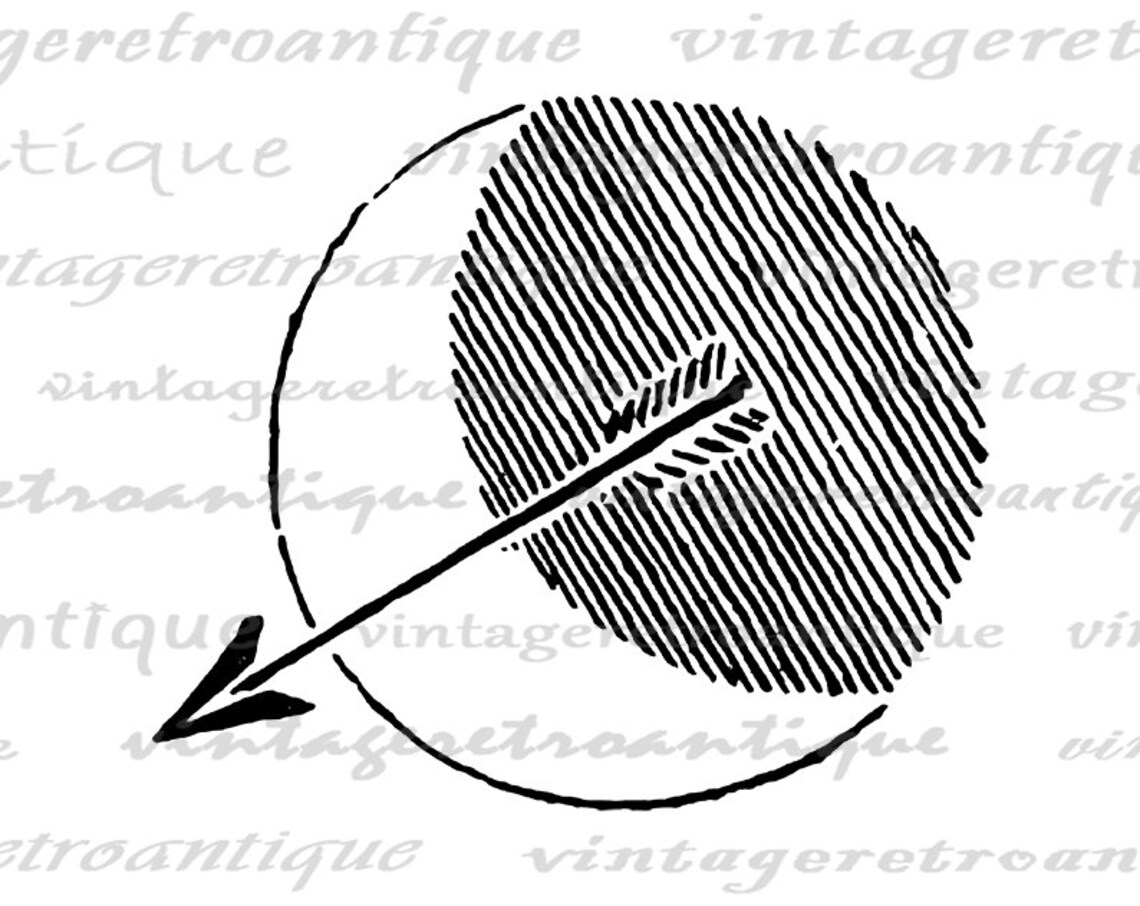 Arrow Through the Moon Graphic Digital Printable Download - Etsy