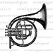 Printable Digital French Horn Graphic Music Instrument French Horn ...