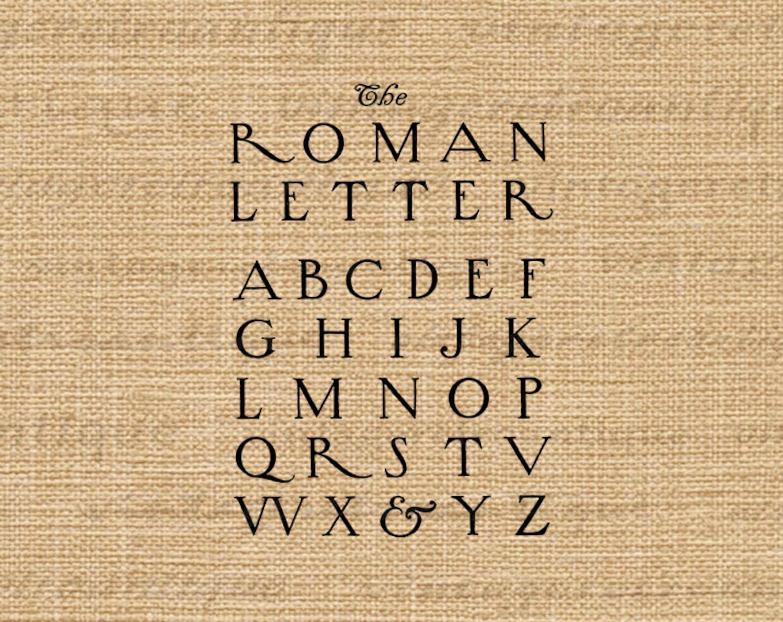 Printable Graphic Roman Style Letters Collage Sheet Download Alphabet ...