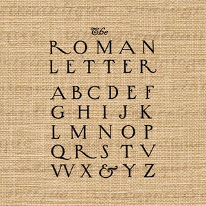 Printable Graphic Roman Style Letters Collage Sheet Download Alphabet ...